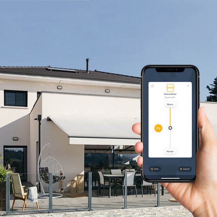 Motorisation universelle pour store de terrasse - Sunea io │ Somfy