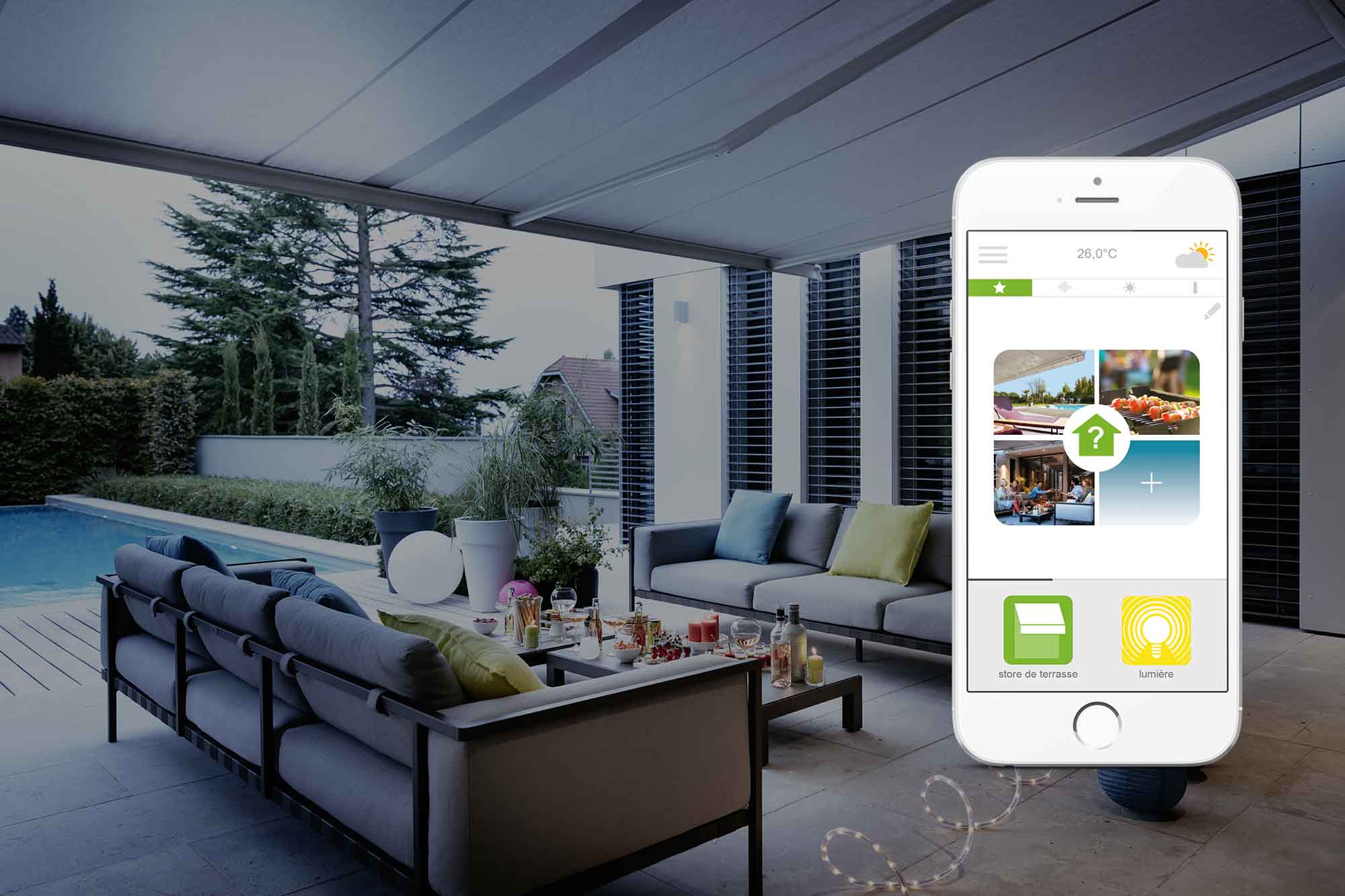 Store de terrasse : Somfy, domotique et motorisation de stores de terrasse